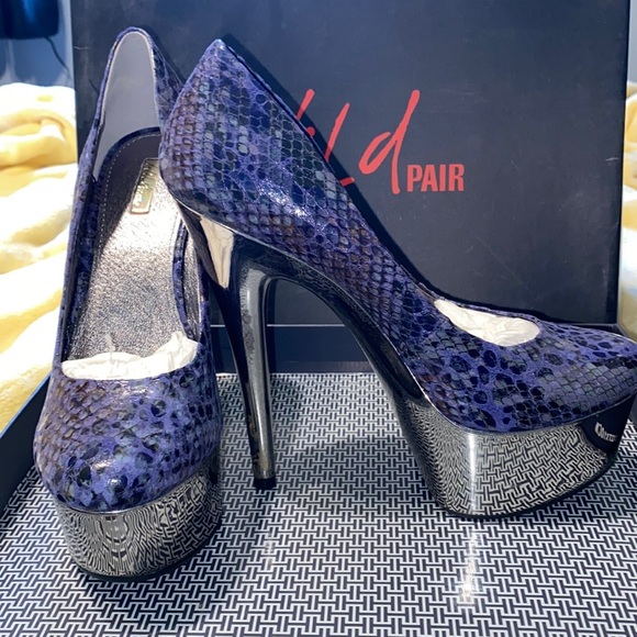 Wild Pair | Shoes | Purple Snake Skin Heels | Poshmark